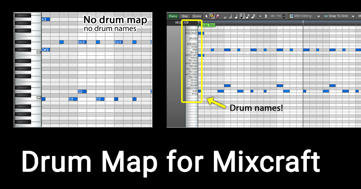 Mixcraft Drum Map - How to load and use