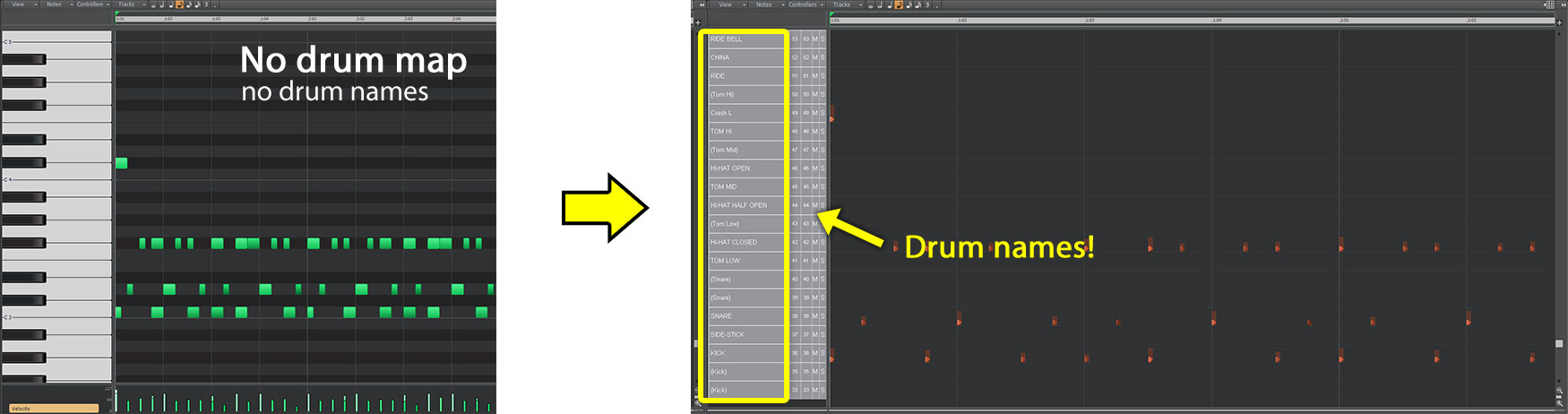 Sonar e Cakewalk Drum Map/Mapa de bateria - Como carregar e usar