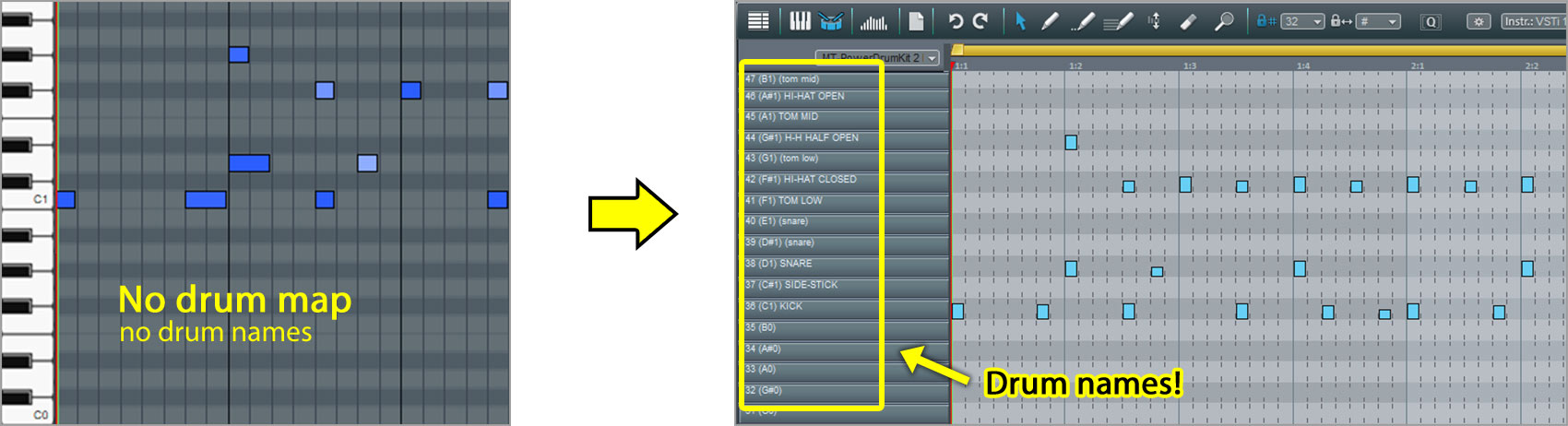 MAGIX Music Maker - Como carregar um Mapa de Bateria (Drum Map)